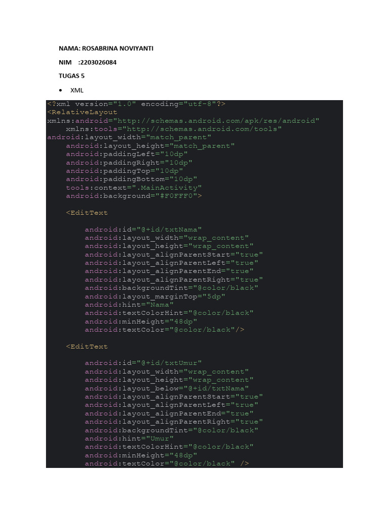 Tugas5-Rosabrina Noviyanti-2203026084 | PDF | Computer Engineering | Computing