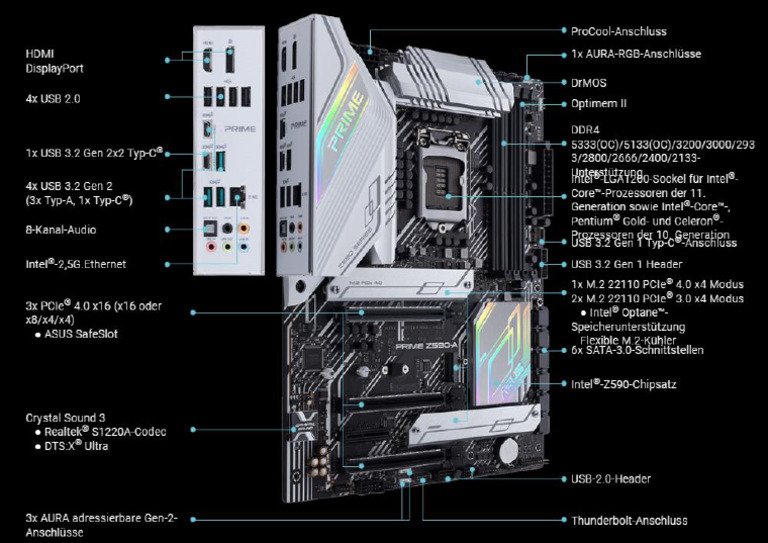 Asus Prime Z590-A Layout | PDF