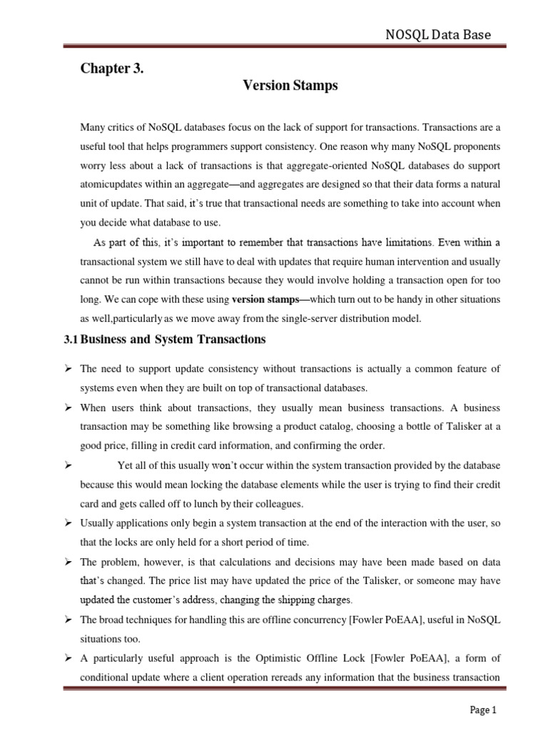 Mod 2 Continue Edited | Download Free PDF | No Sql | Database Transaction