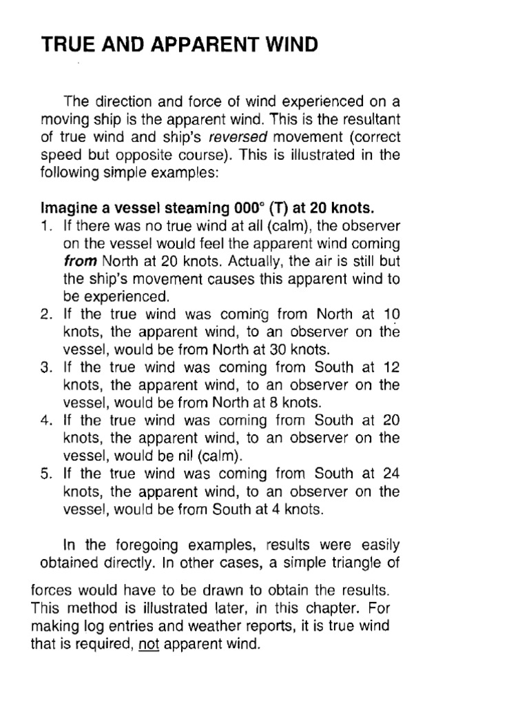 9a - True and Apparent Wind Calc. | PDF