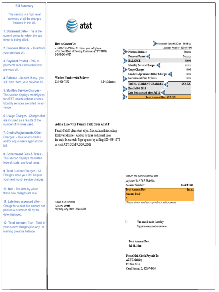 Wireless Bill Sample | PDF Wireless Bill Sample | PDF