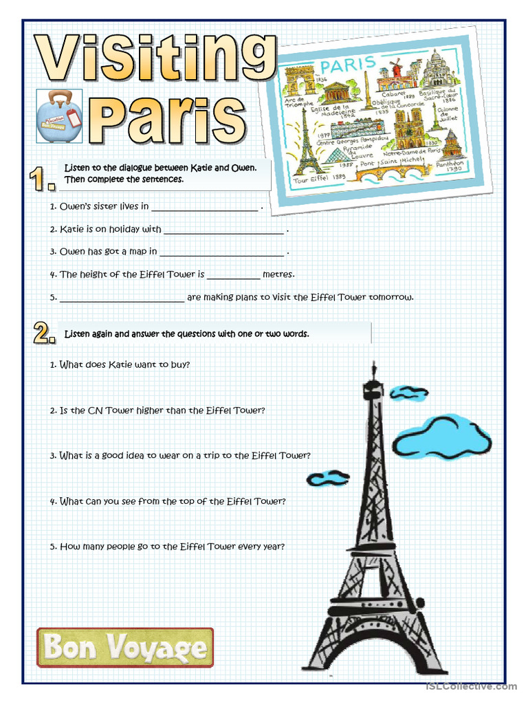 VISITING PARIS - LISTENING | PDF