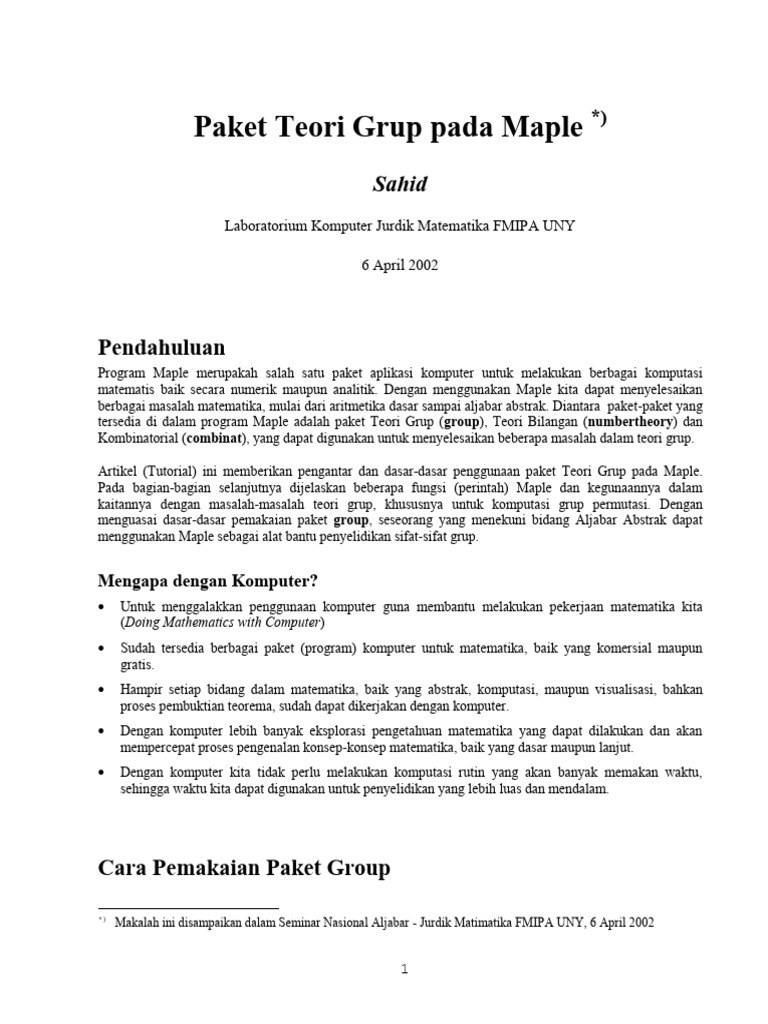 Teori Grup | PDF