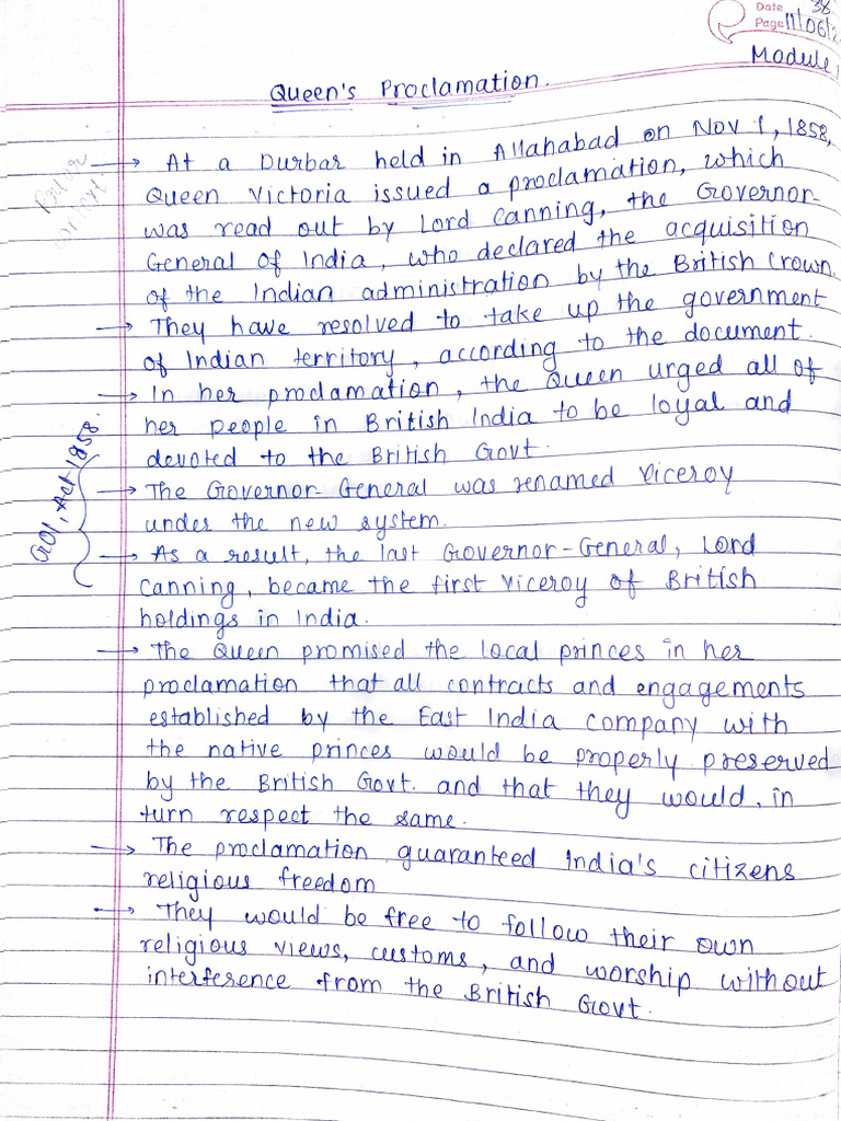 Queen's Proclamation | PDF