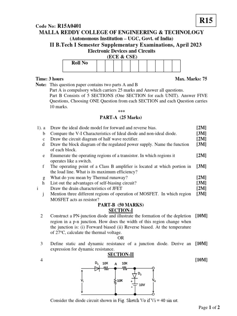 R15 Edc | Download Free PDF | Transistor | Bipolar Junction Transistor