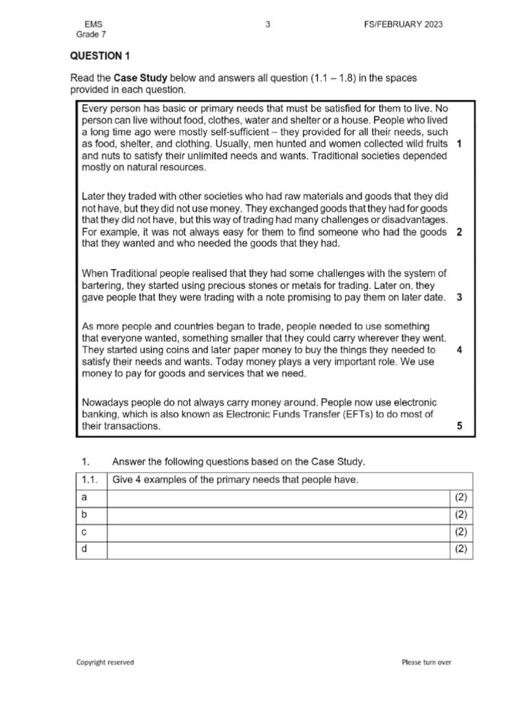 Ems Test Paper 1 | PDF