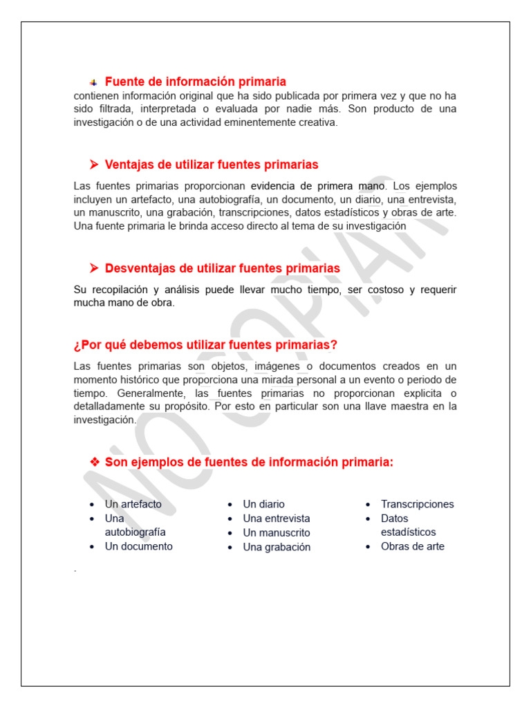 Fuente de información primaria | PDF