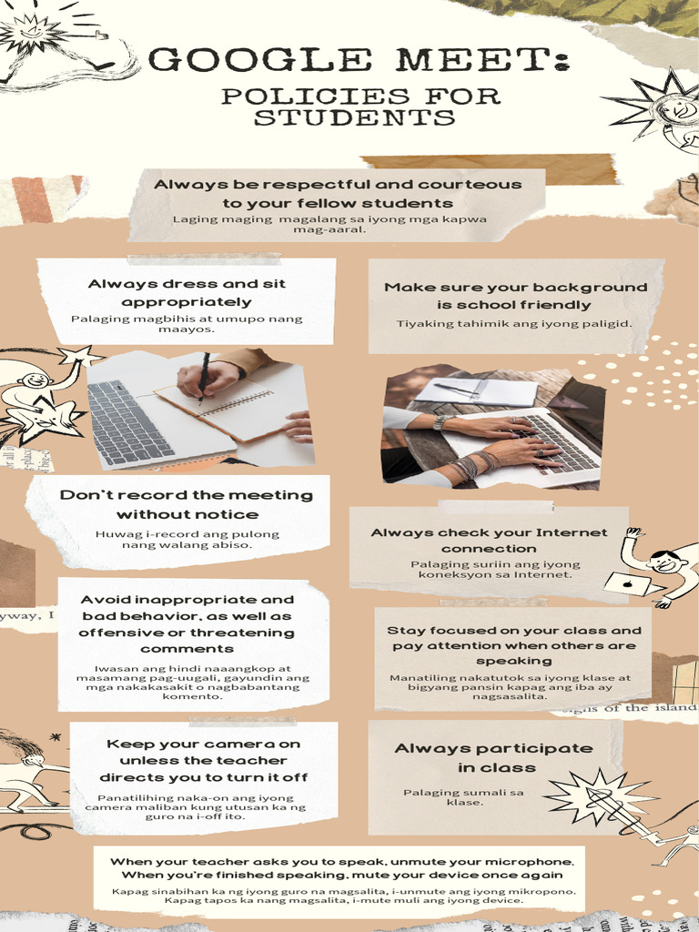 Google Meet Policies For Students | PDF