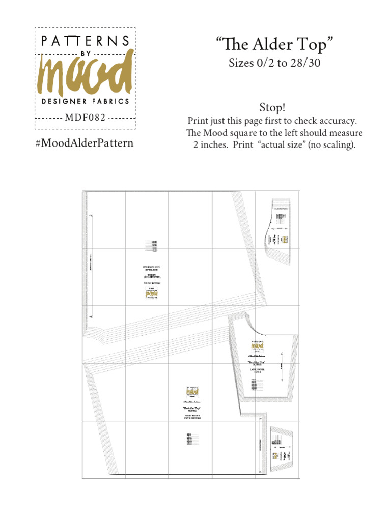 MDF082 Alder Pattern | PDF | Clothing | Fashion