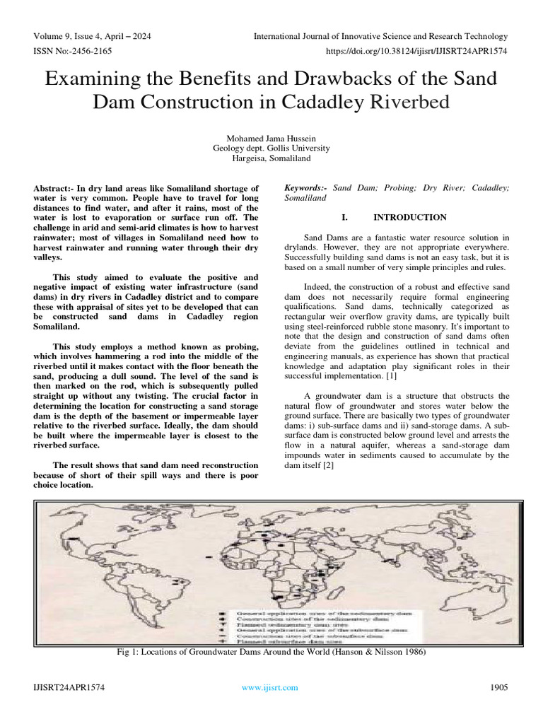 Examining The Benefits and Drawbacks of The Sand Dam Construction in ...