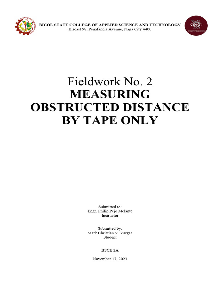 Measuring Obstructed Distance Techniques | PDF | Triangle | Trigonometry