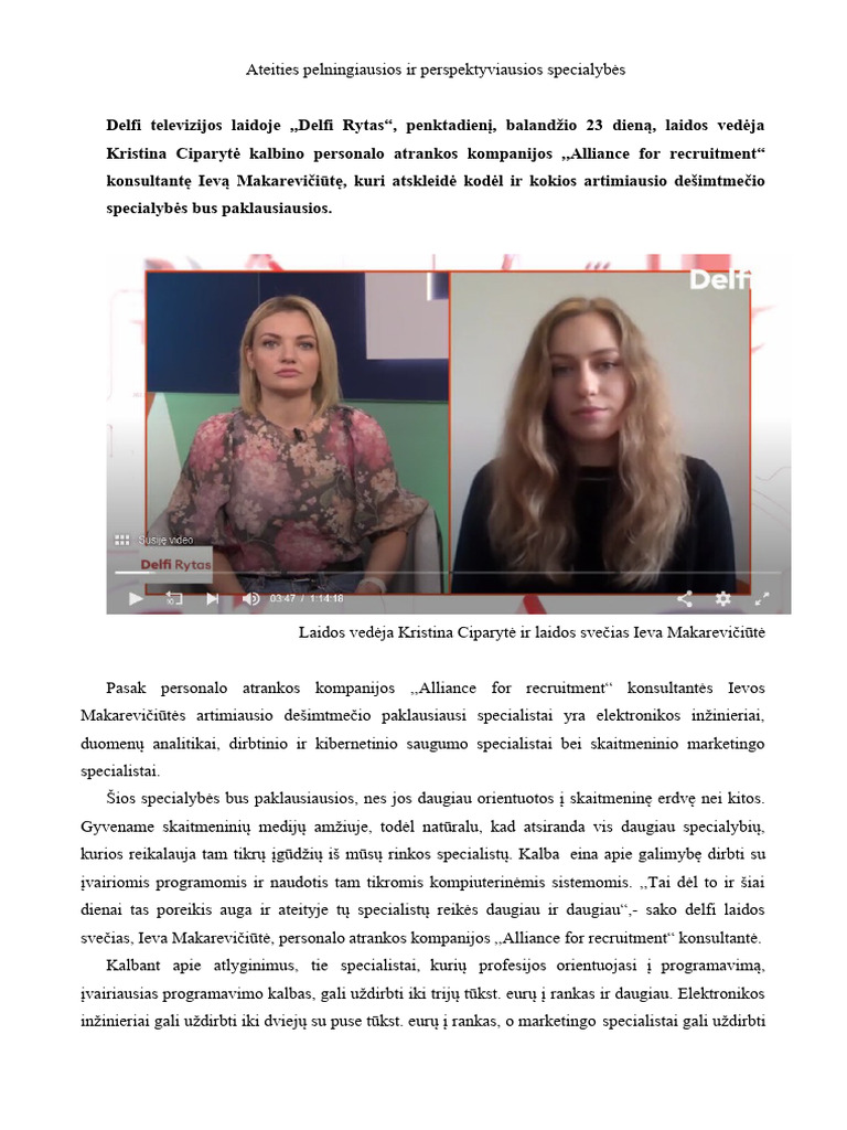 Žurnalistikos Namų Darbas | PDF