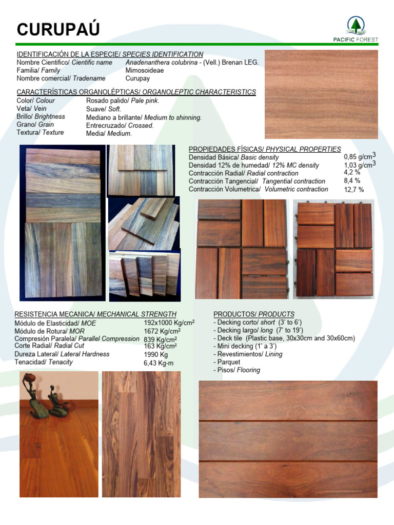 Ficha Tecnica Curupau | PDF