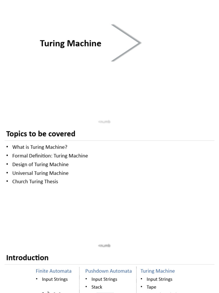 Turing Machine Concepts & Designs | PDF | Theory Of Computation ...