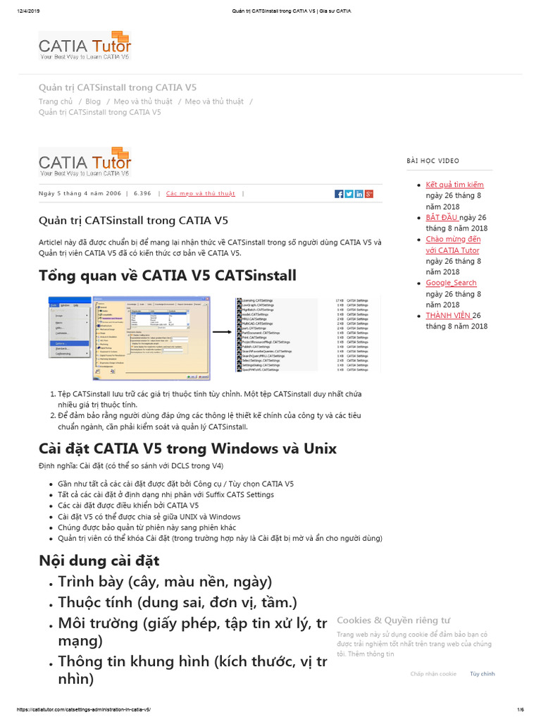 Quản Trị CATSinstall Trong CATIA V5 - Gia Sư CATIA | PDF