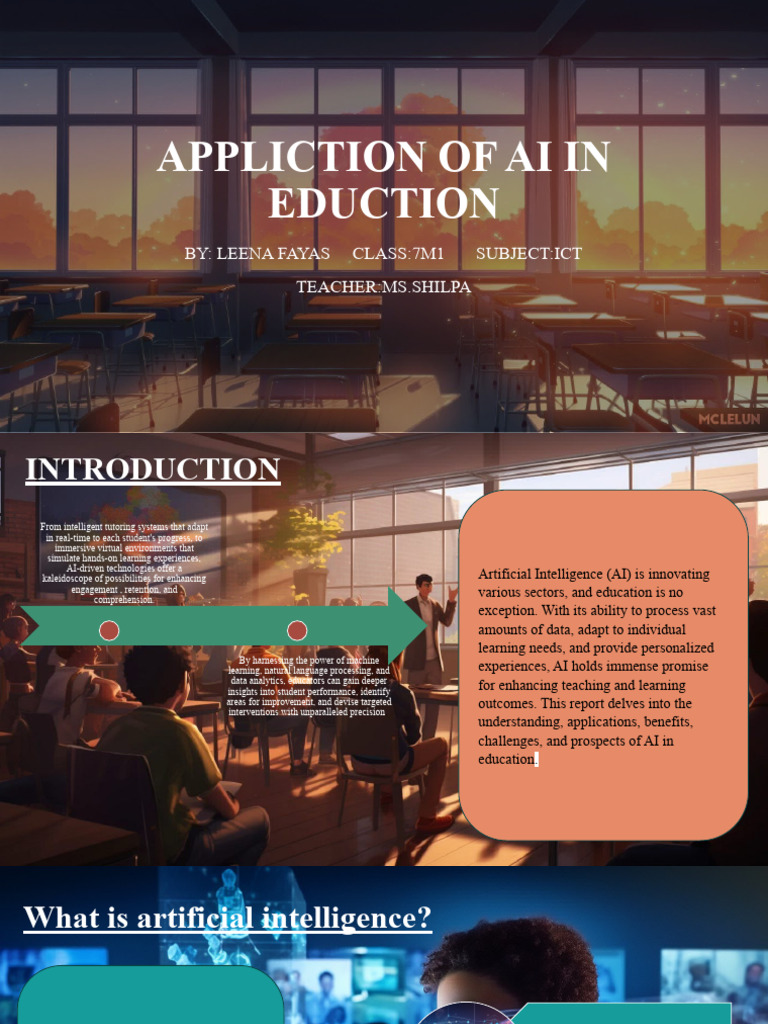 APPLICATION OF AI IN EDUCTION (For School) | PDF | Artificial ...