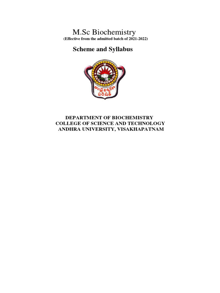 Biochemistry Syllabus | PDF | Enzyme | Enzyme Kinetics Biochemistry Syllabus | PDF | Enzyme | Enzyme Kinetics
