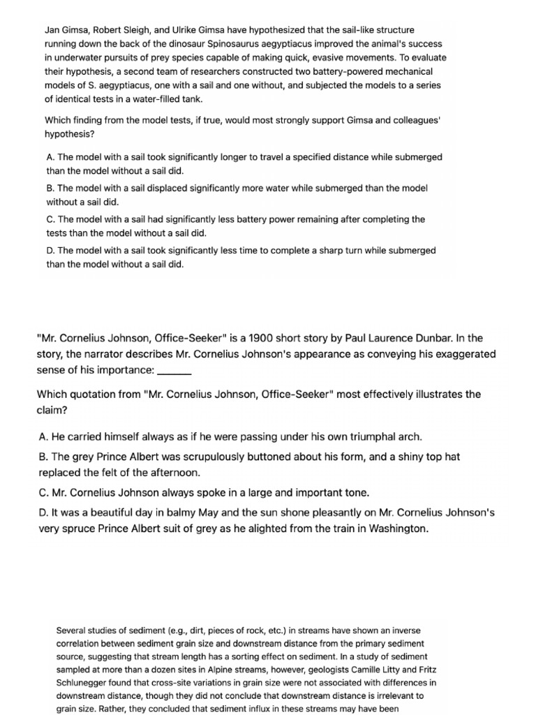 Digital SAT Practice Questions CrackSAT | PDF