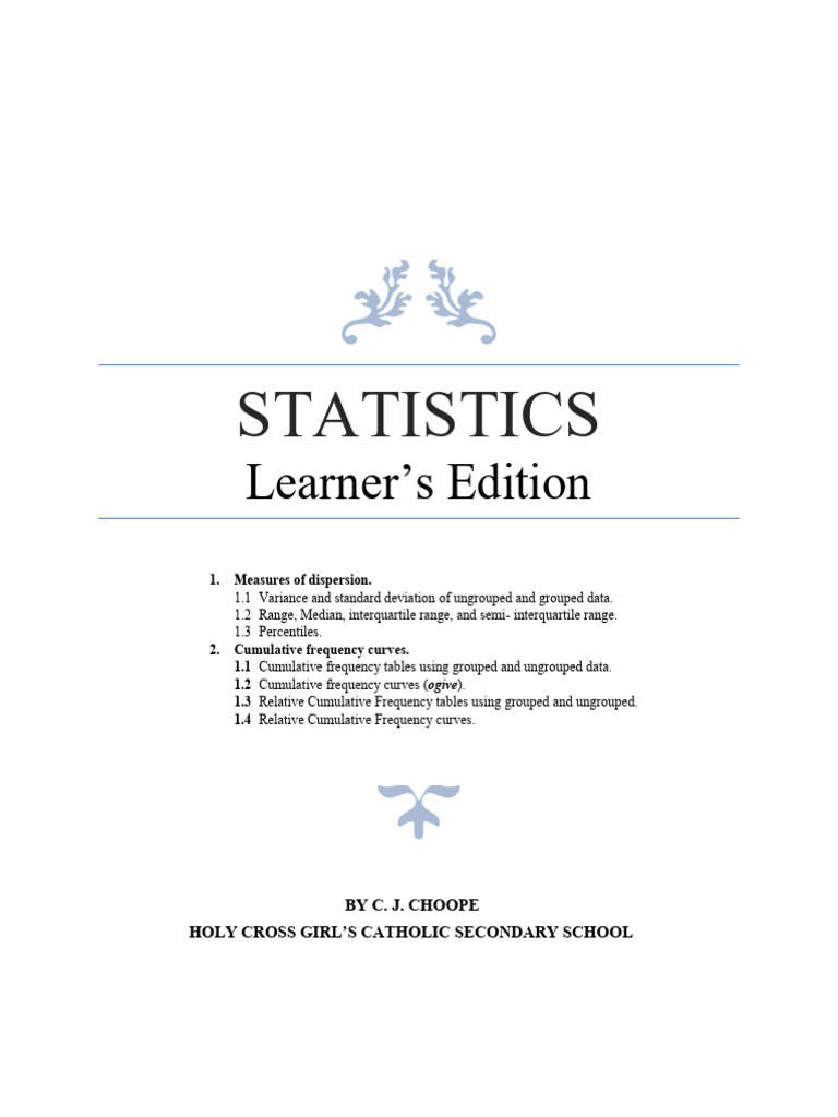 Statistics - 2 LG | PDF | Mode (Statistics) | Median