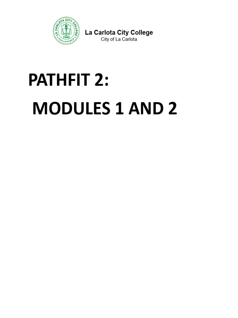 Pathfit 2 Module 1 and 2 | PDF | Strength Training | Physical Fitness