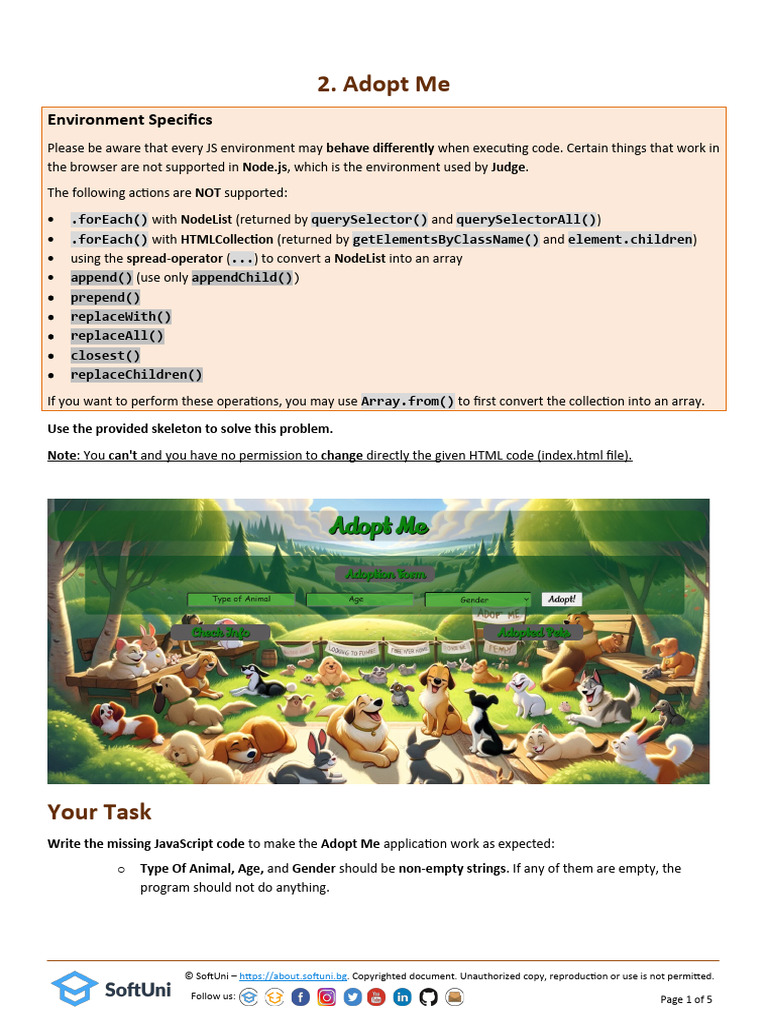 02.Adopt-Me Description | PDF | Java Script | Computer Science
