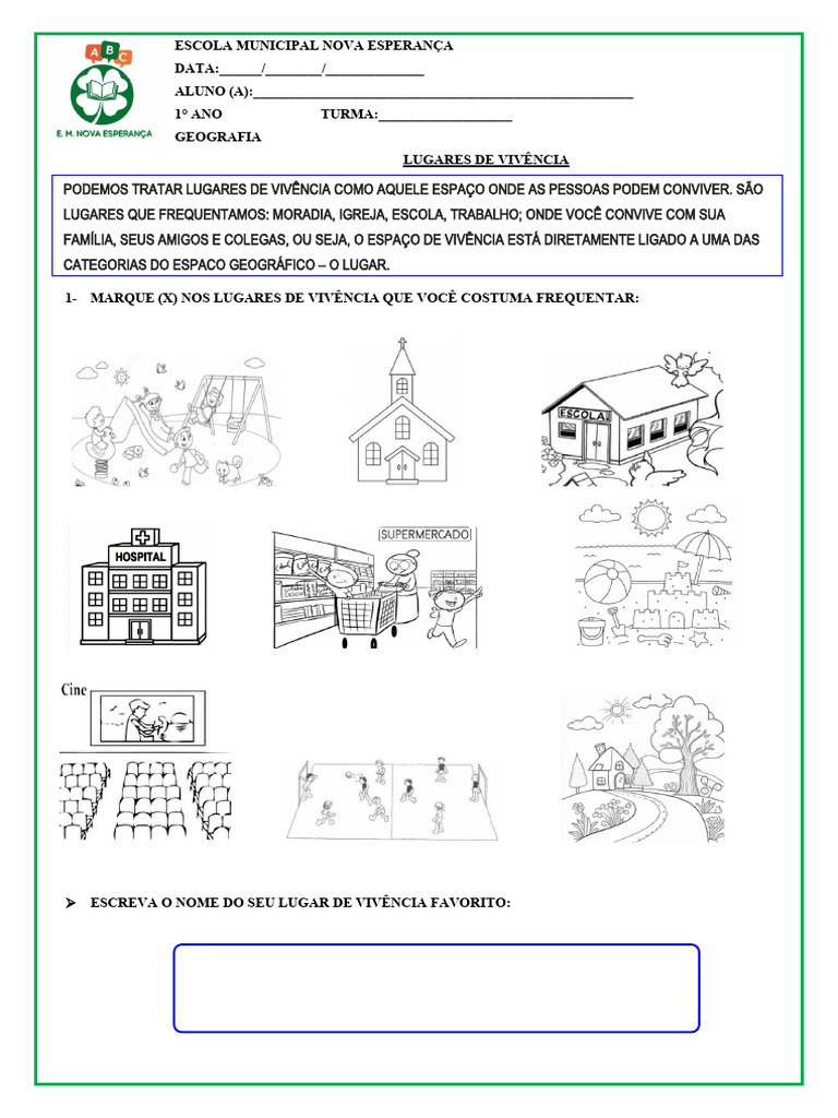 1° Ano - Lugares de Vivência e Fases Da Vida | PDF | Terceira idade ...