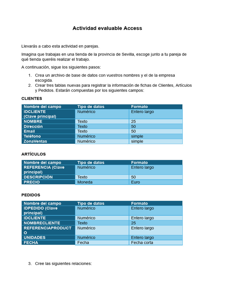 Actividad Evaluable Access | PDF