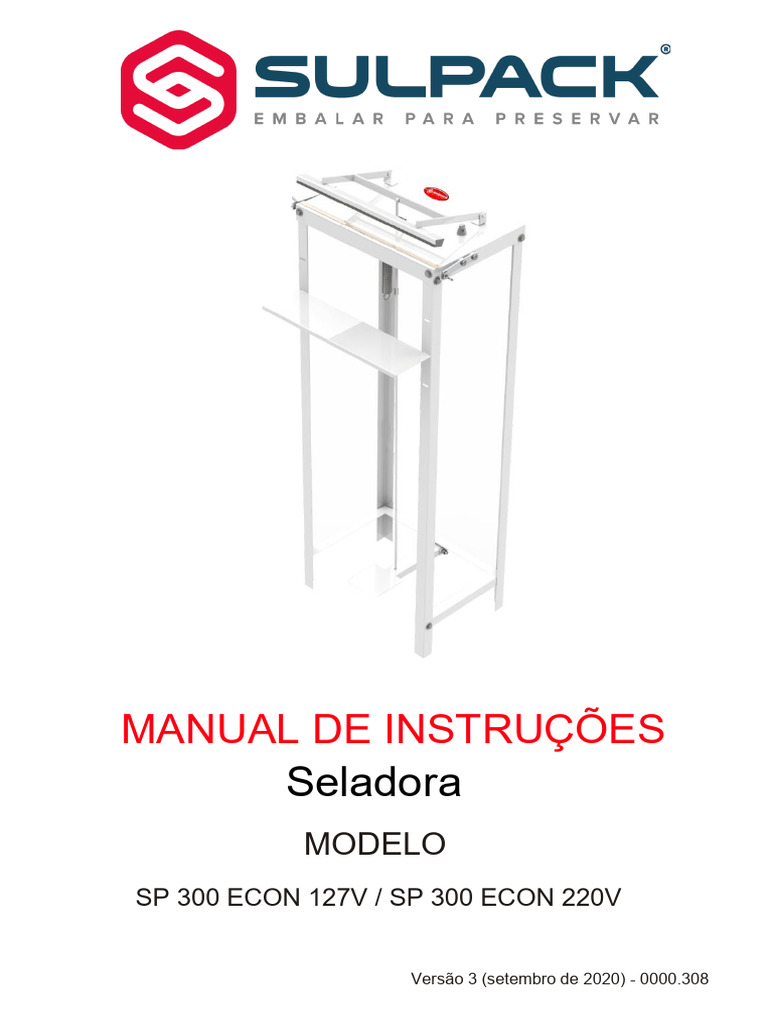 Manual Seladora Sulpack | PDF | Parafuso