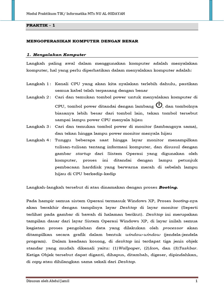Modul Praktik Komputer | PDF | Komputer | Teknologi & Rekayasa