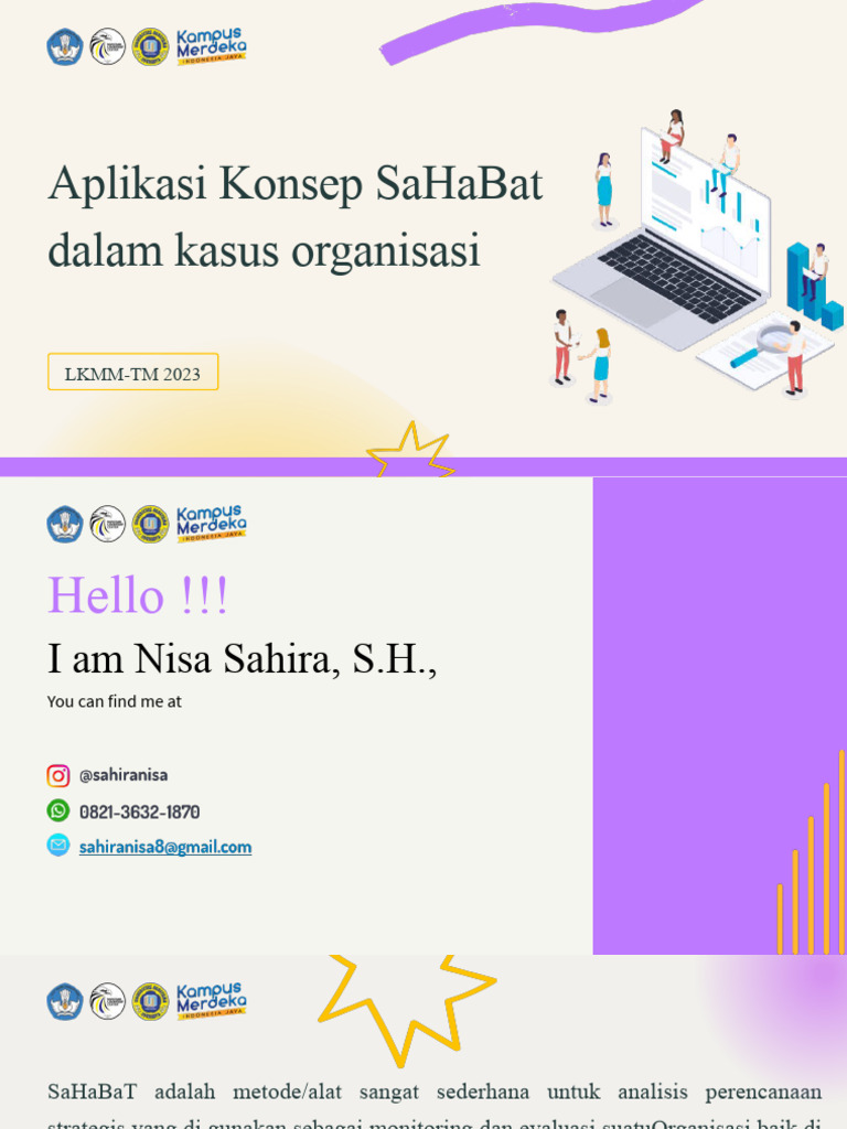 Materi 5 LKMM-TM 2023 - Aplikasi Konsep SaHaBat Dalam Kasus Organisasi (Nisa Sahira, S.H) | PDF