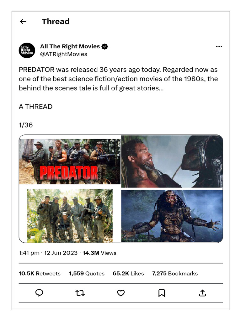 All The Right Movies on Twitter- -PREDATOR | PDF