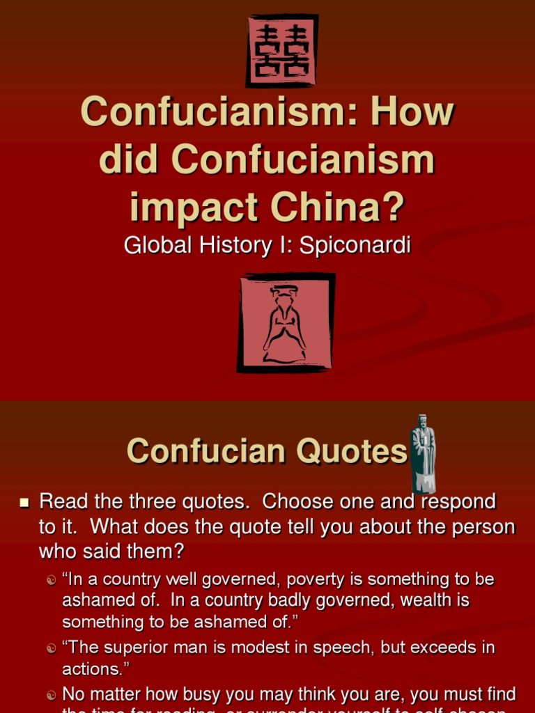 Confucianism - How Did Confucianism Impact China | PDF