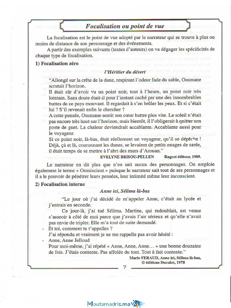 Cours FR 1bac 3 | PDF