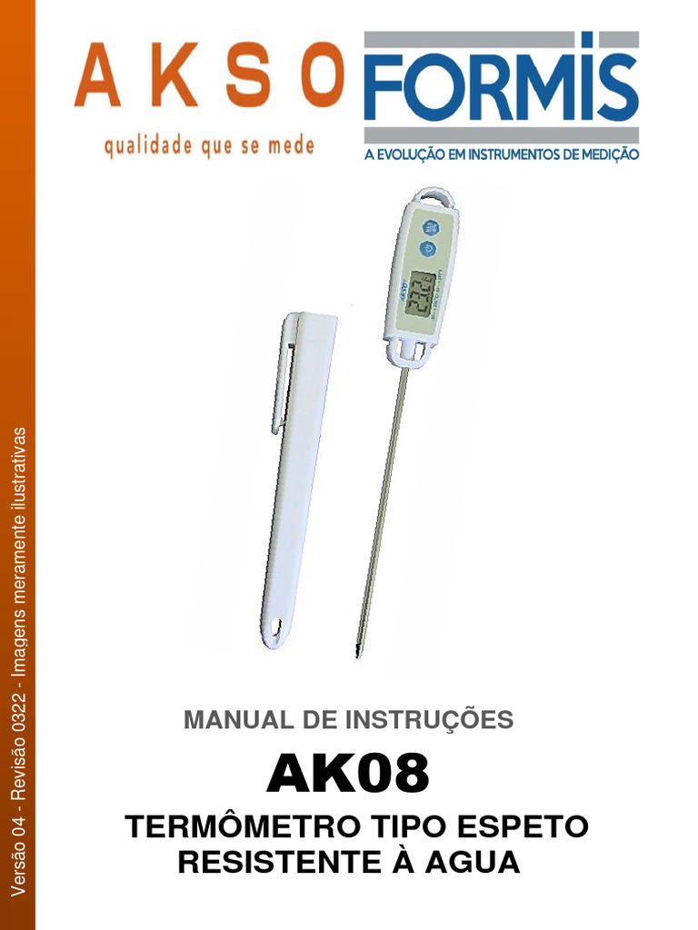 AK08 04 0322 D Termometro Espeto | PDF | Termômetro | Celsius