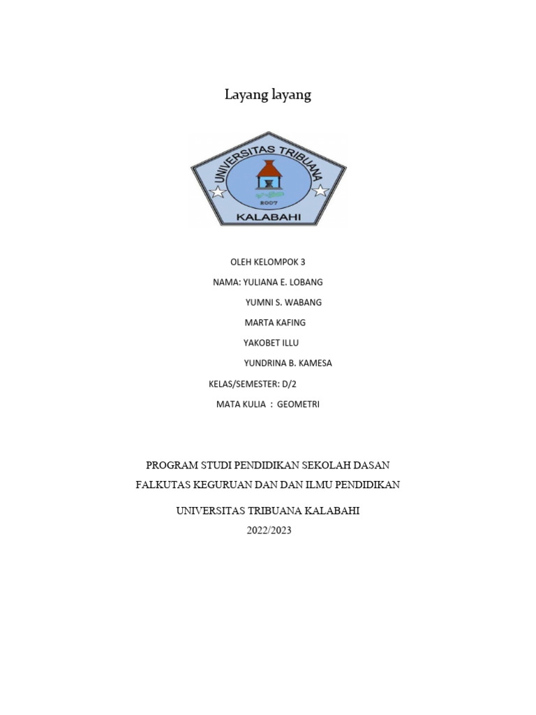 Ciri dan Rumus Layang-Layang | PDF