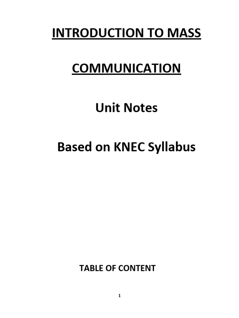 Introduction To Mass Communication 2 | PDF | Communication | Mass Media