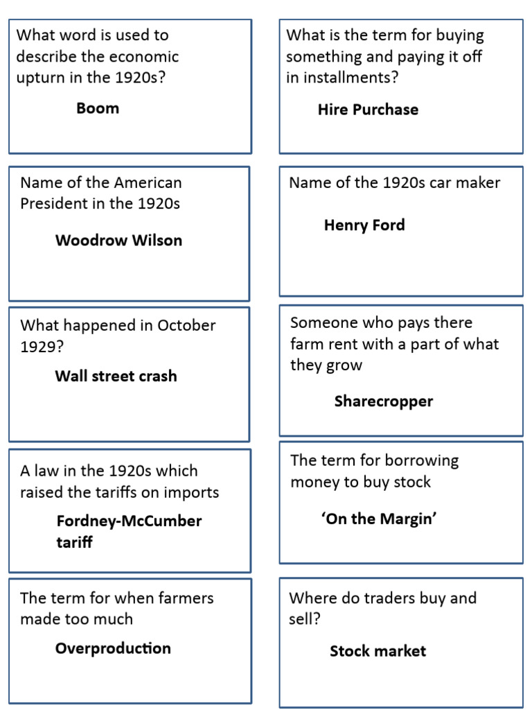 America flashcards with answers | PDF | Prohibition | United States Travel
