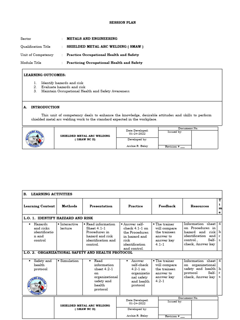 CBLM Edited | PDF | Risk | Occupational Safety And Health