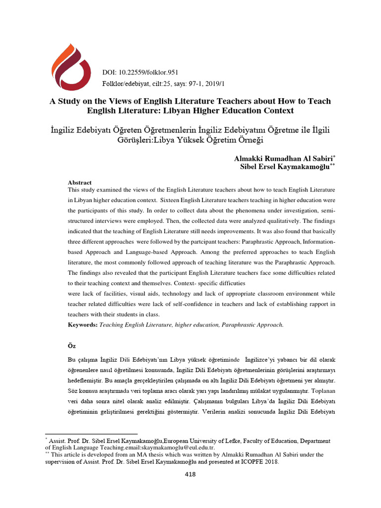 10 22559-Folklor 951-807428 | PDF | Teachers | Learning