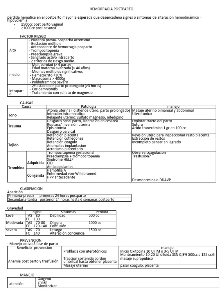 11-HEMORRAGIA POSTPARTO | PDF | Maternidad | Parto