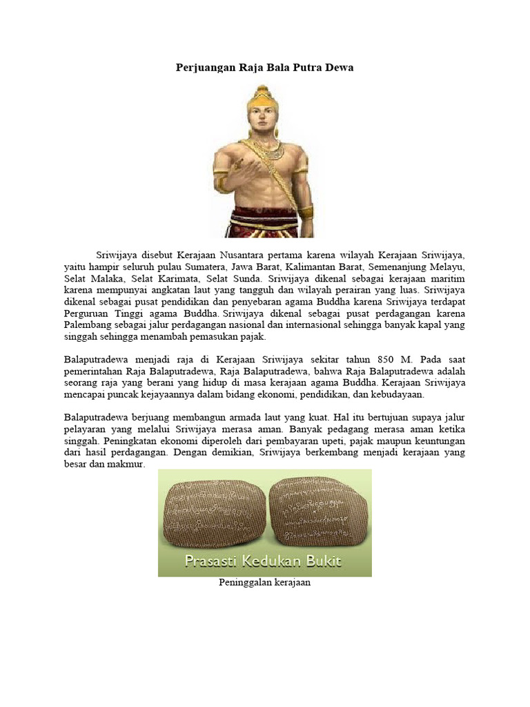 Perjuangan Raja Bala Putra Dewa | PDF