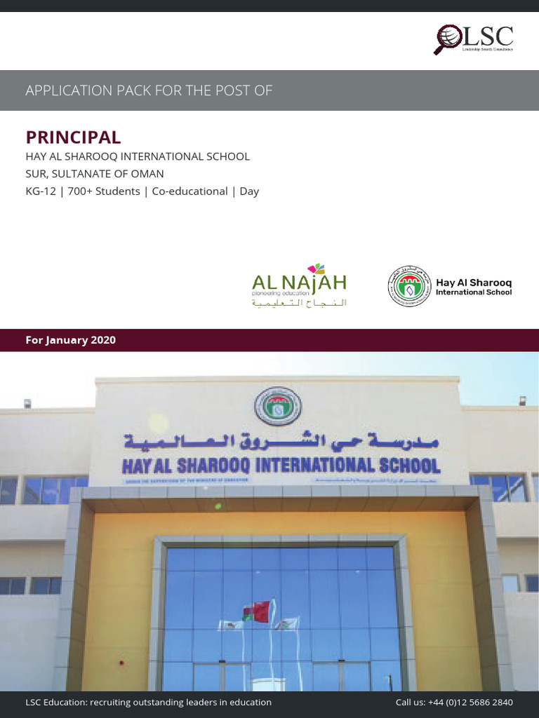 HASIS Principal - Candidate Pack | PDF | Oman | Curriculum