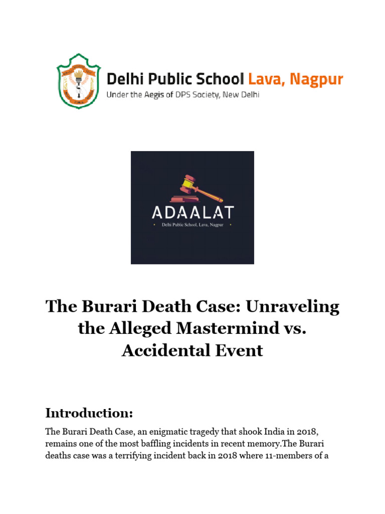 The Burari Death Case | PDF | Psychosis