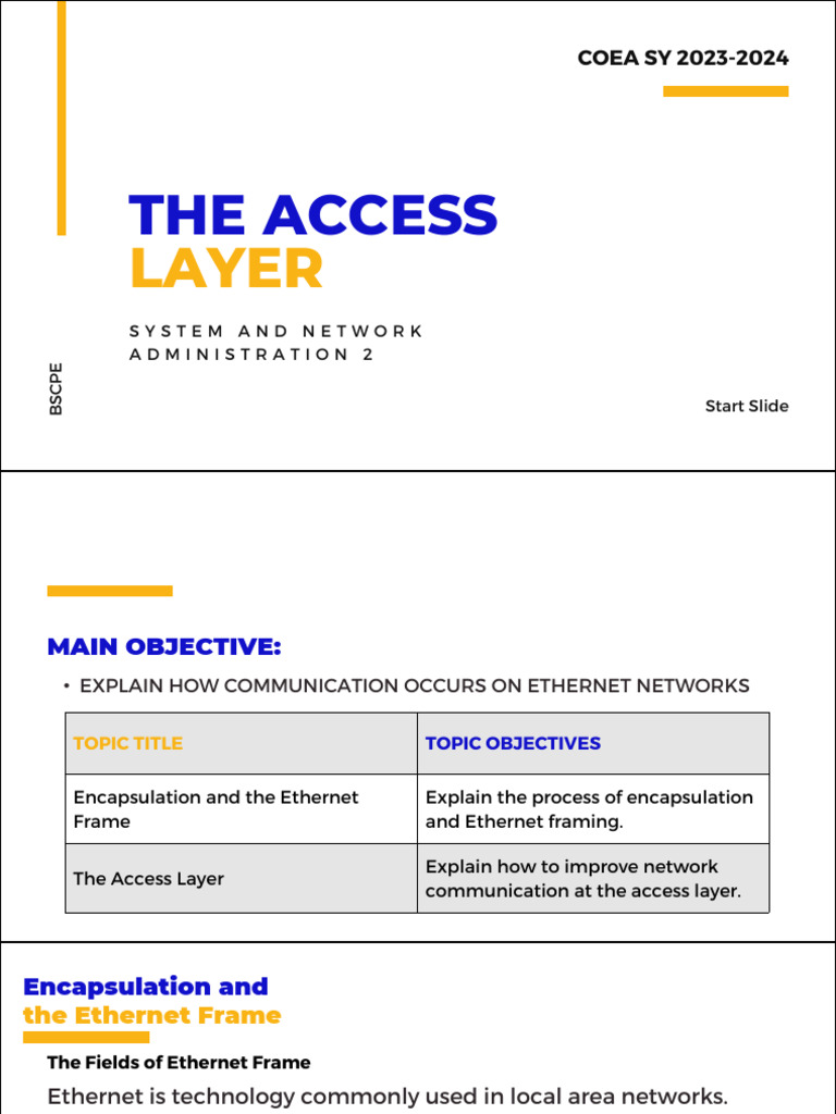 4 the Access Layer | PDF | Internet Protocols | Computer Network