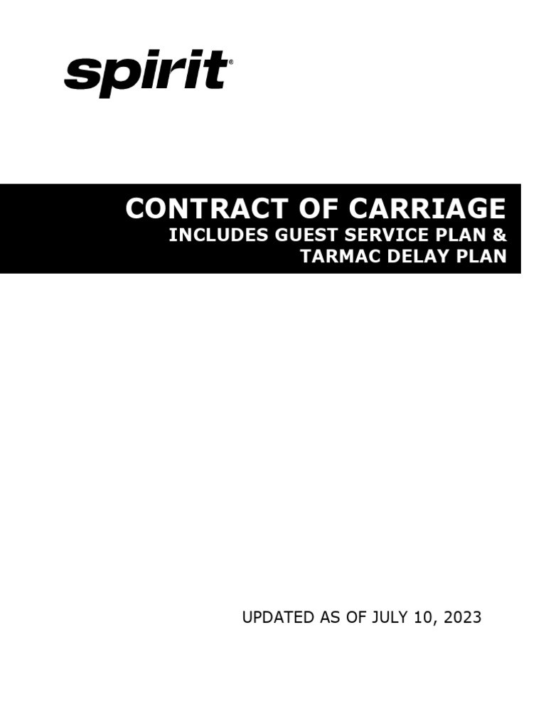 Contract of Carriage | PDF | Fee | Seat Belt