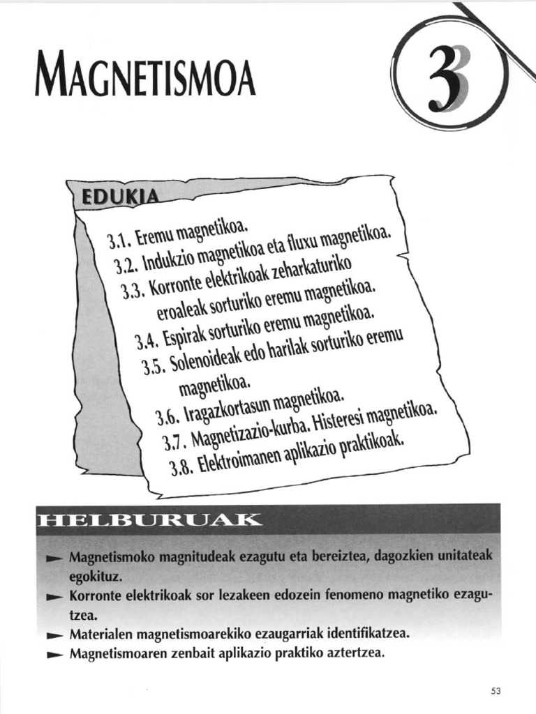 Magnetismoa Eta Indukzio Elektromagnetikoaa | PDF