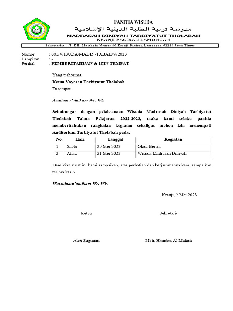 Contoh Surat Menyurat | PDF