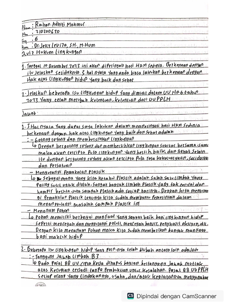 Raihan Adhiti Makmur - 210200620 - Quiz Huku | PDF