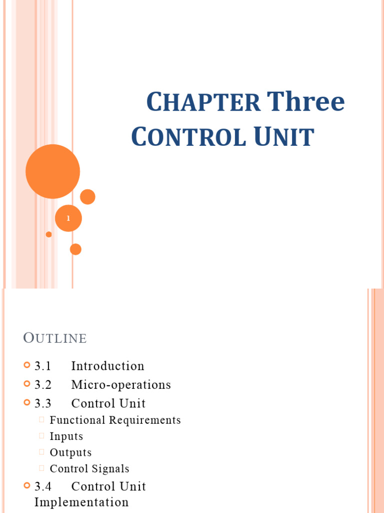 Chapter 3 Control Unit | PDF | Central Processing Unit | Input/Output