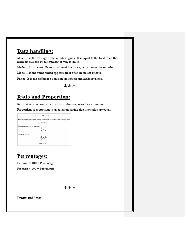 Grade 6 IGCSE Math Formula Book | PDF | Triangle | Polynomial